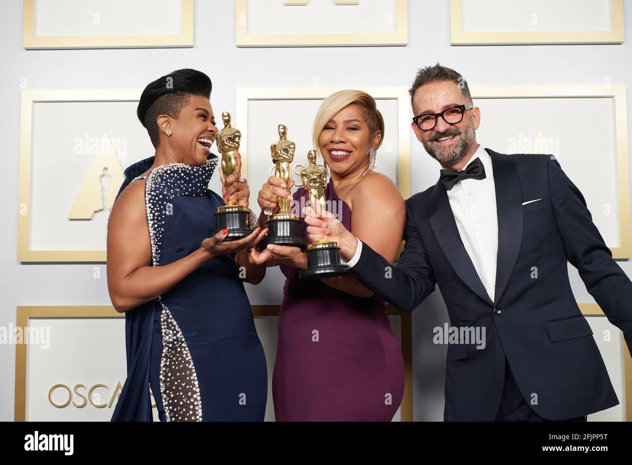 Los Angeles, USA. 25th Apr, 2021. Jamika Wilson (Center), Sergio Lopez ...