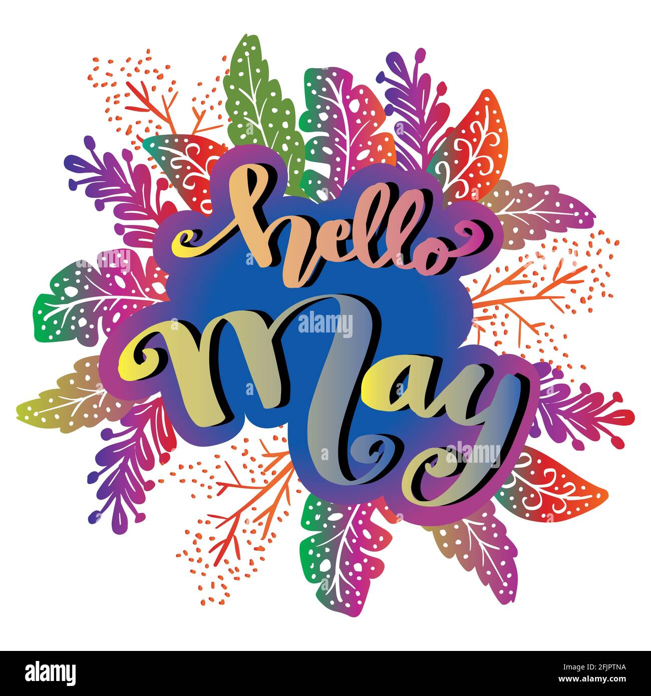 Spring lettering seasonal calligraphy Cut Out Stock Images & Pictures ...