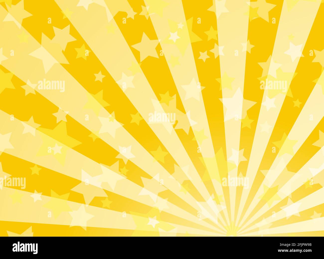 Sunlight horizontal background. Gold yellow color burst background with ...