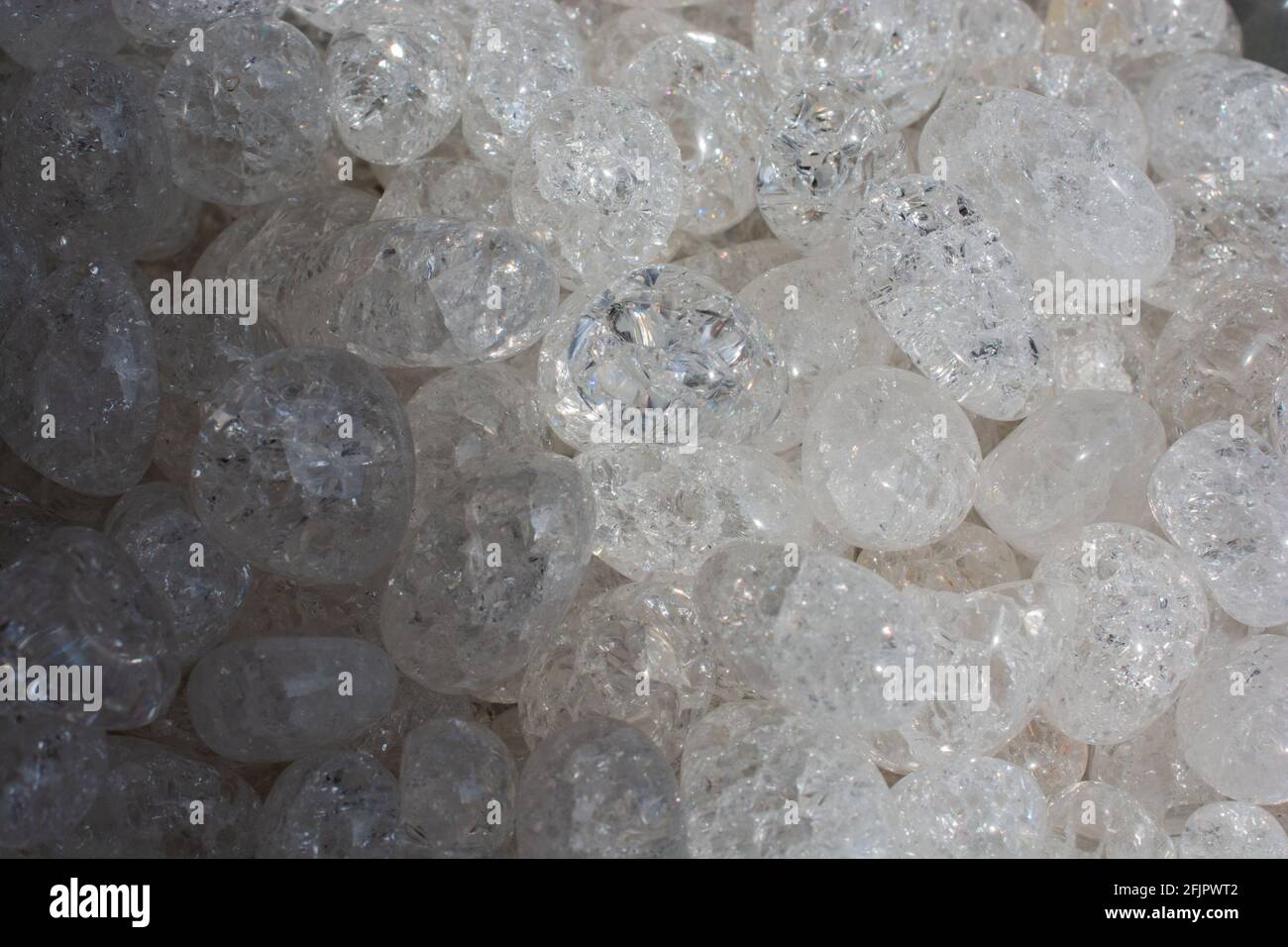 crystallized quartz (rock-crystal) gem stone as natural mineral rock ...