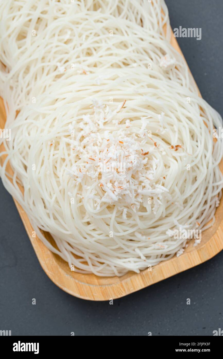 Ideyappam or noolappam,south Indian breakfast item made using raw rice ...