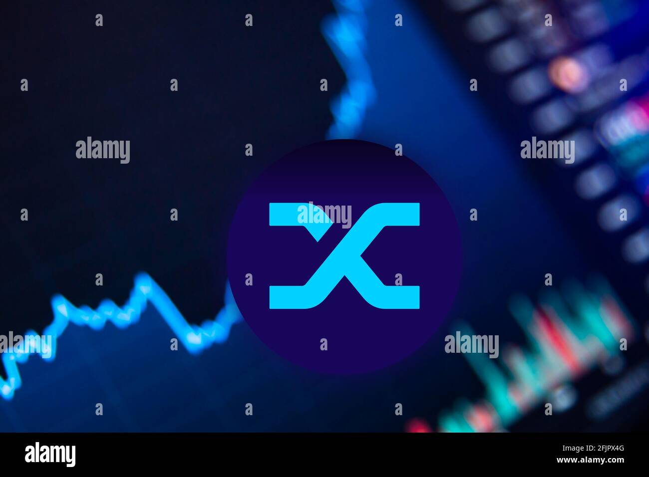 Synthetix SNX Cryptocurrency. Synthetix coin growth chart on the ...