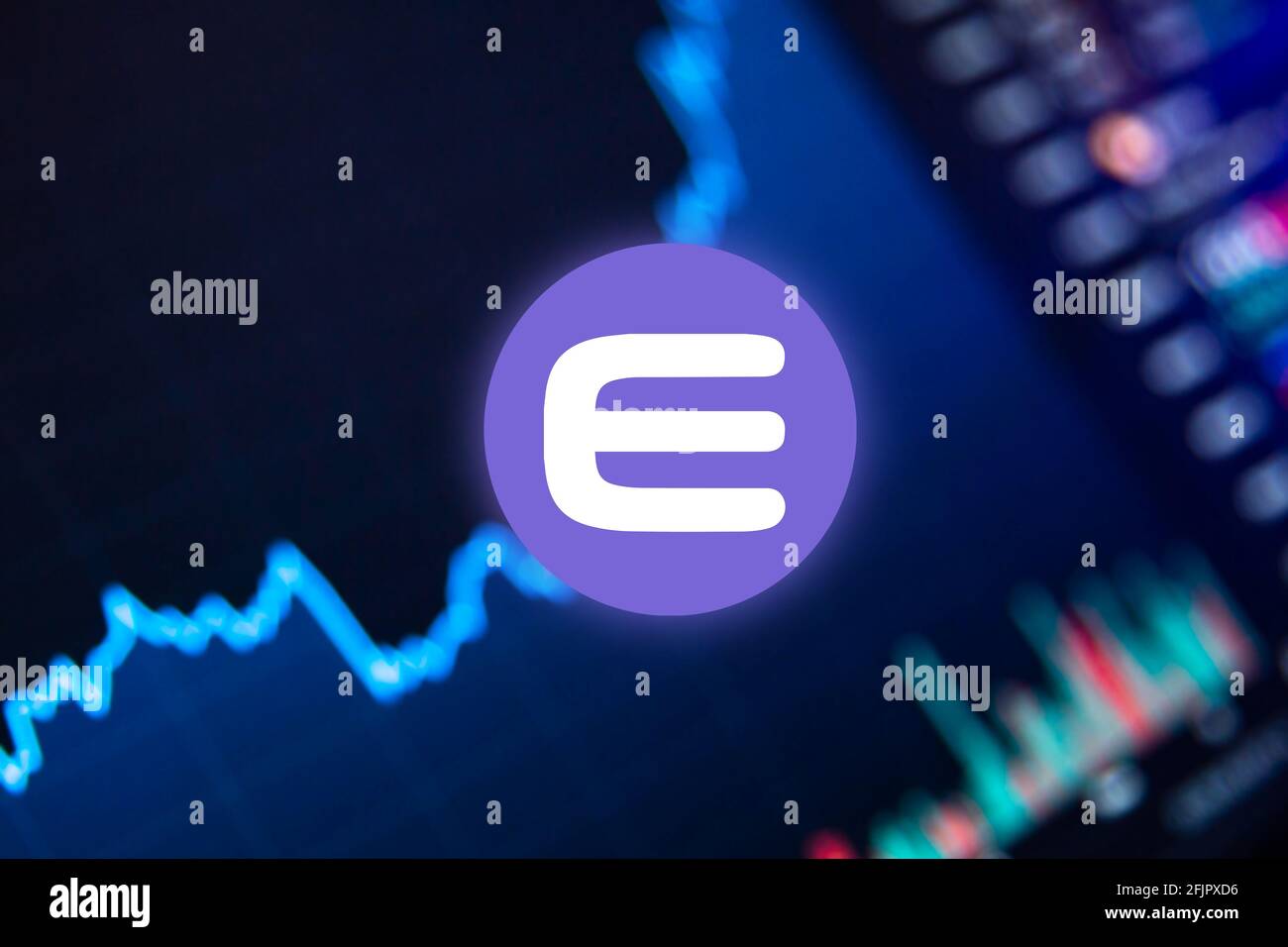 Enjin Coin Cryptocurrency. ENJ coin growth chart on the exchange, chart ...
