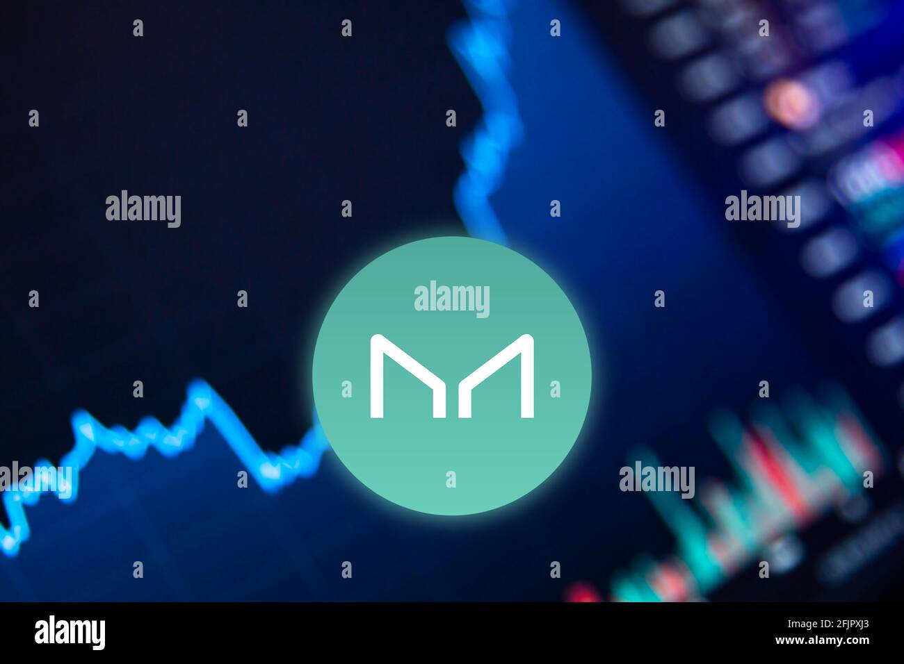 Maker MKR Cryptocurrency. Maker coin growth chart on the exchange ...