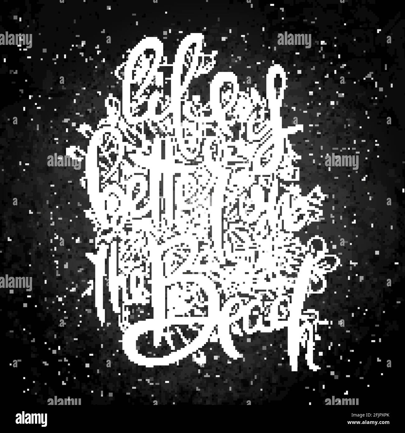 Life is Better on the Beach. Hand lettering grunge card with flower ...