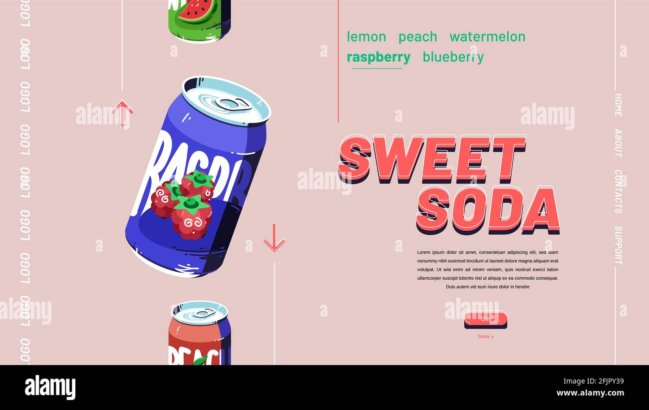 Cans of fizzy drinks Stock Vector Images - Alamy