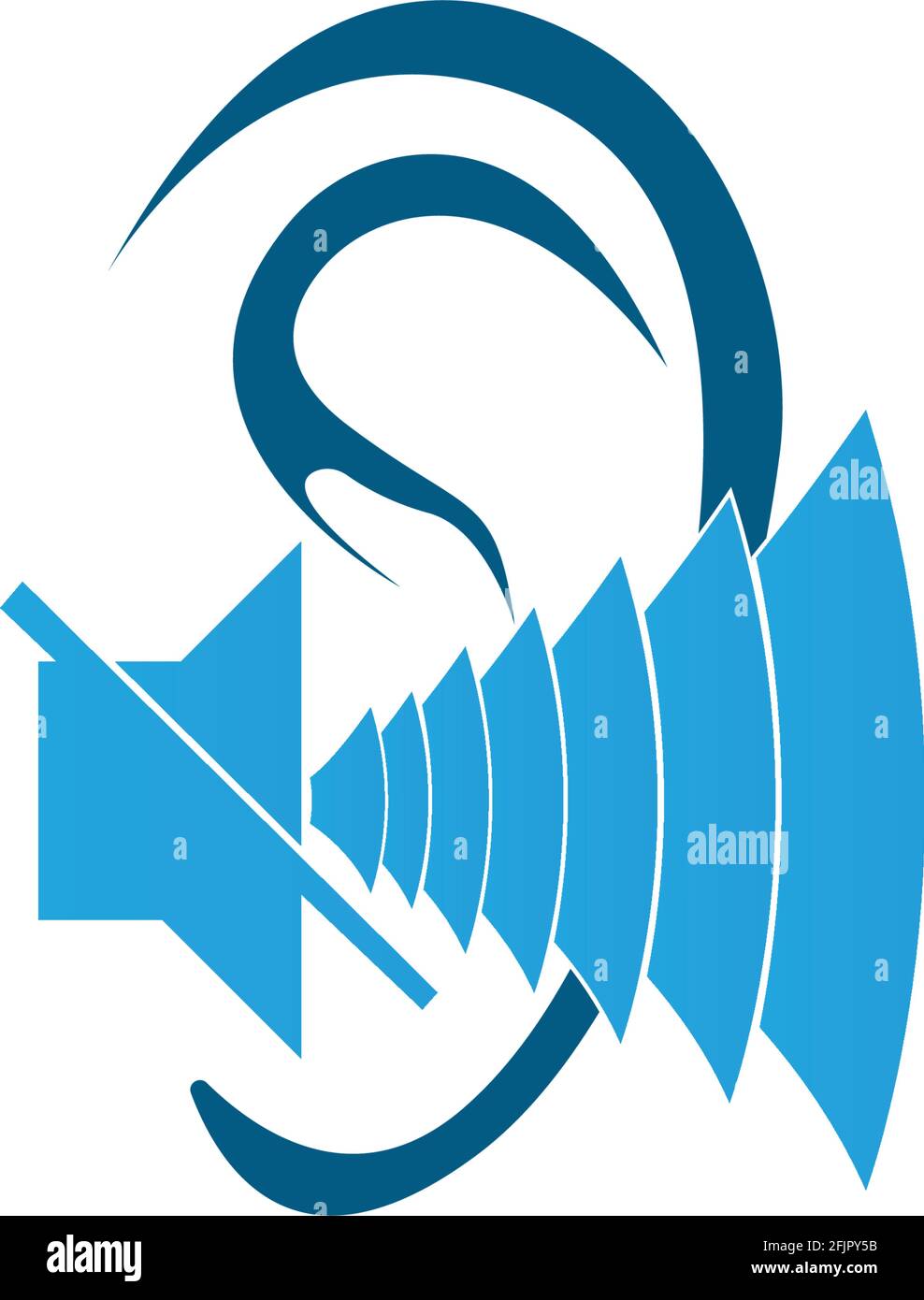 Sound waves ear anatomy Stock Vector Images - Alamy