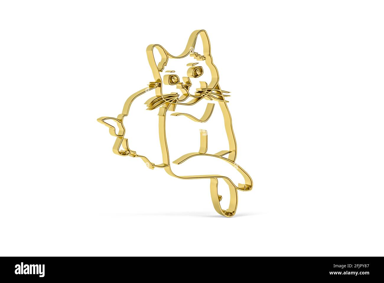 Golden cat head Cut Out Stock Images & Pictures - Alamy
