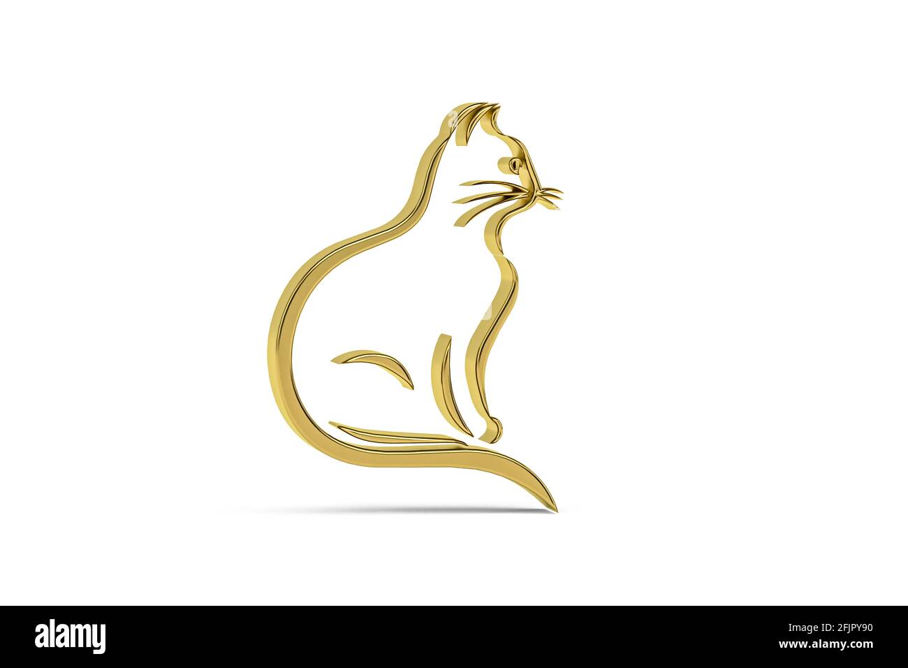 Golden 3d cat icon hi-res stock photography and images - Alamy