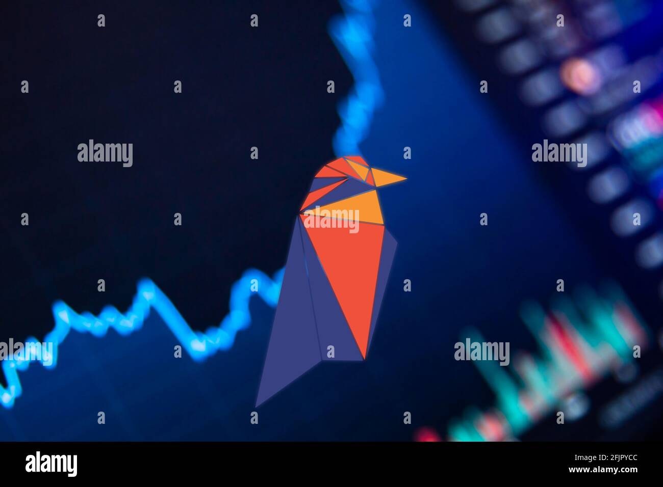 Ravencoin RVN Cryptocurrency. Ravencoin RVN coin growth chart on the ...