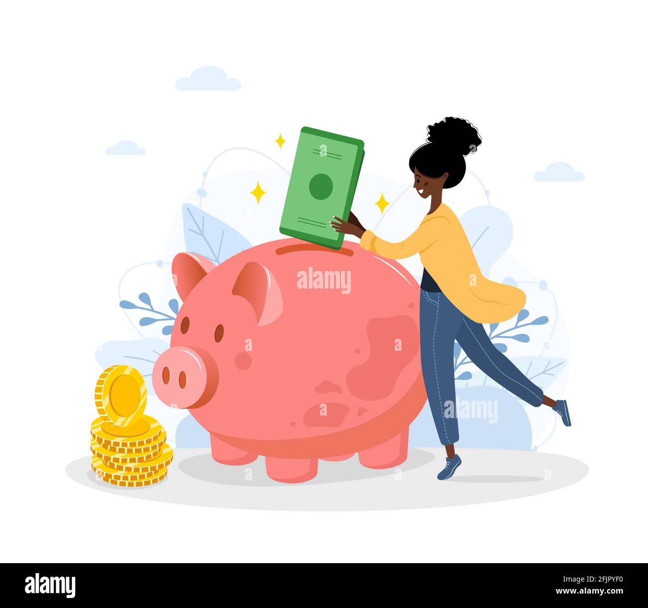 Happy Piggy Bank Money