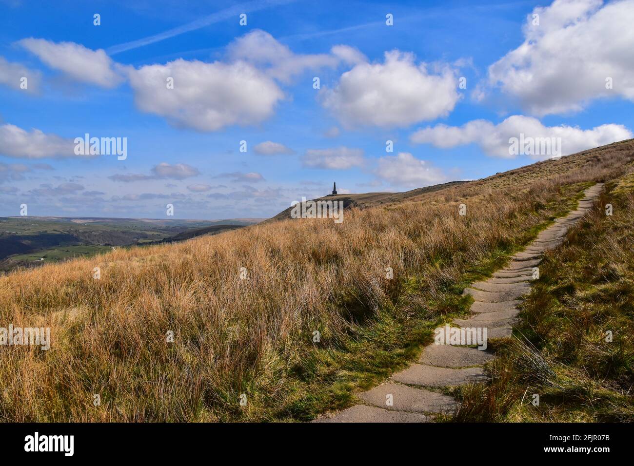 Stoodley Pike monument, Pennine Way, Hebden Bridge, Todmorden ...