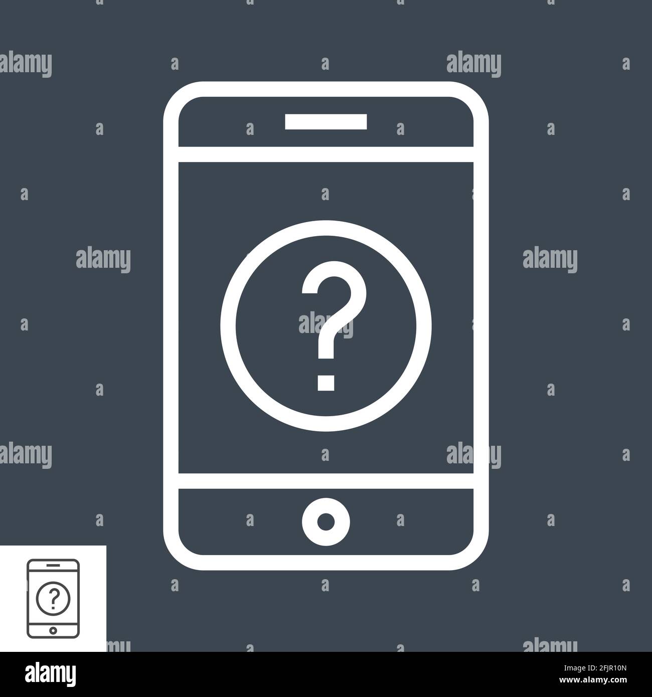Smartphone with Question Mark Stock Vector Image & Art - Alamy