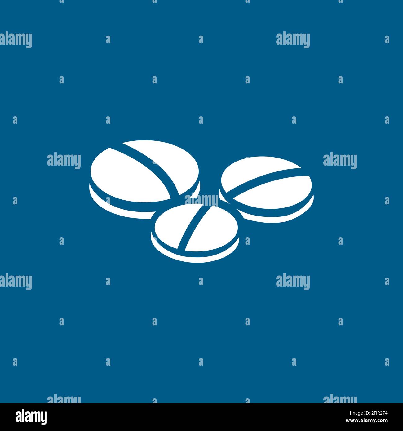Medicine Icon On Blue Background. Blue Flat Style Vector Illustration ...