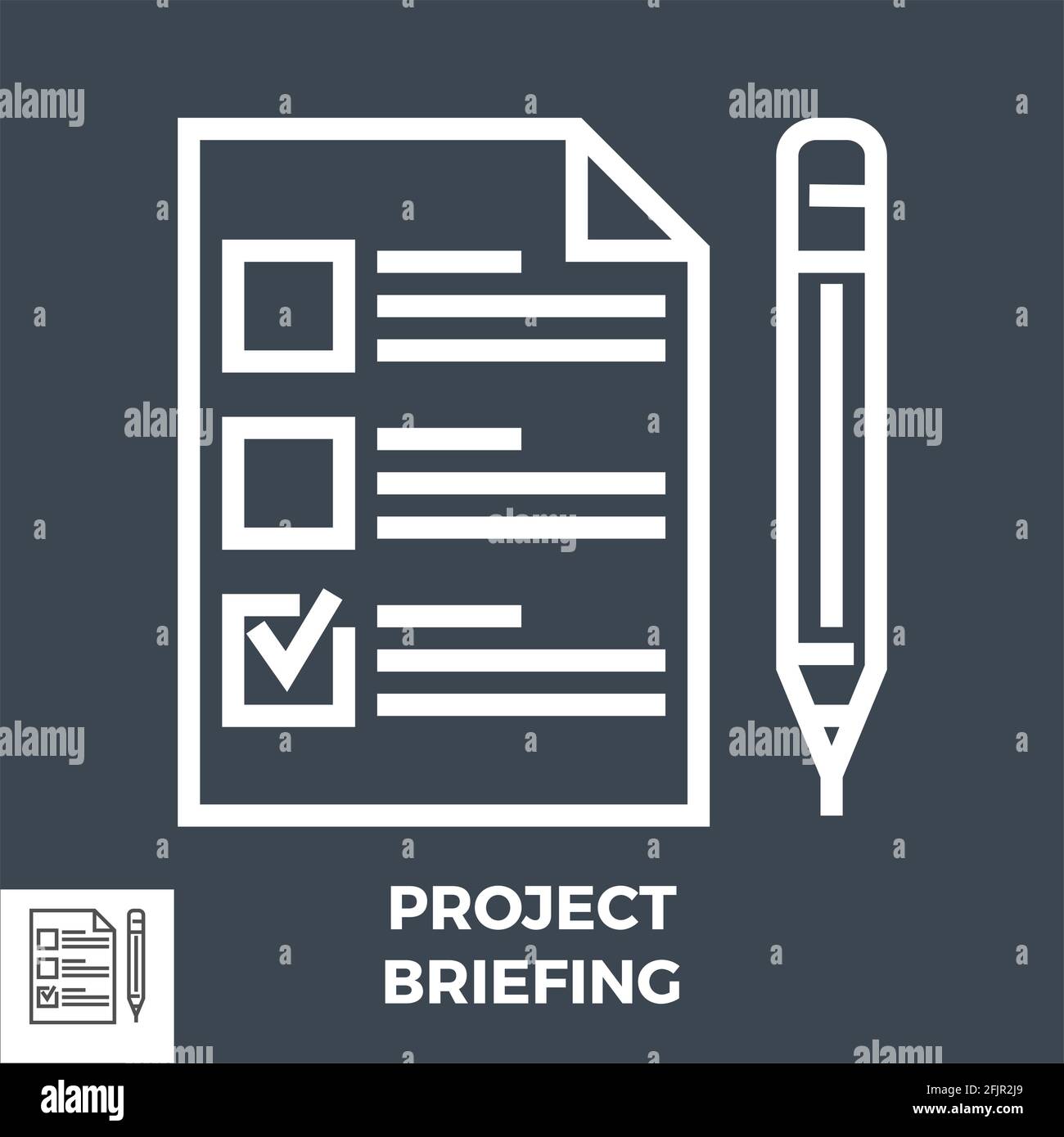 Project Briefing Line Icon Stock Vector Image & Art - Alamy