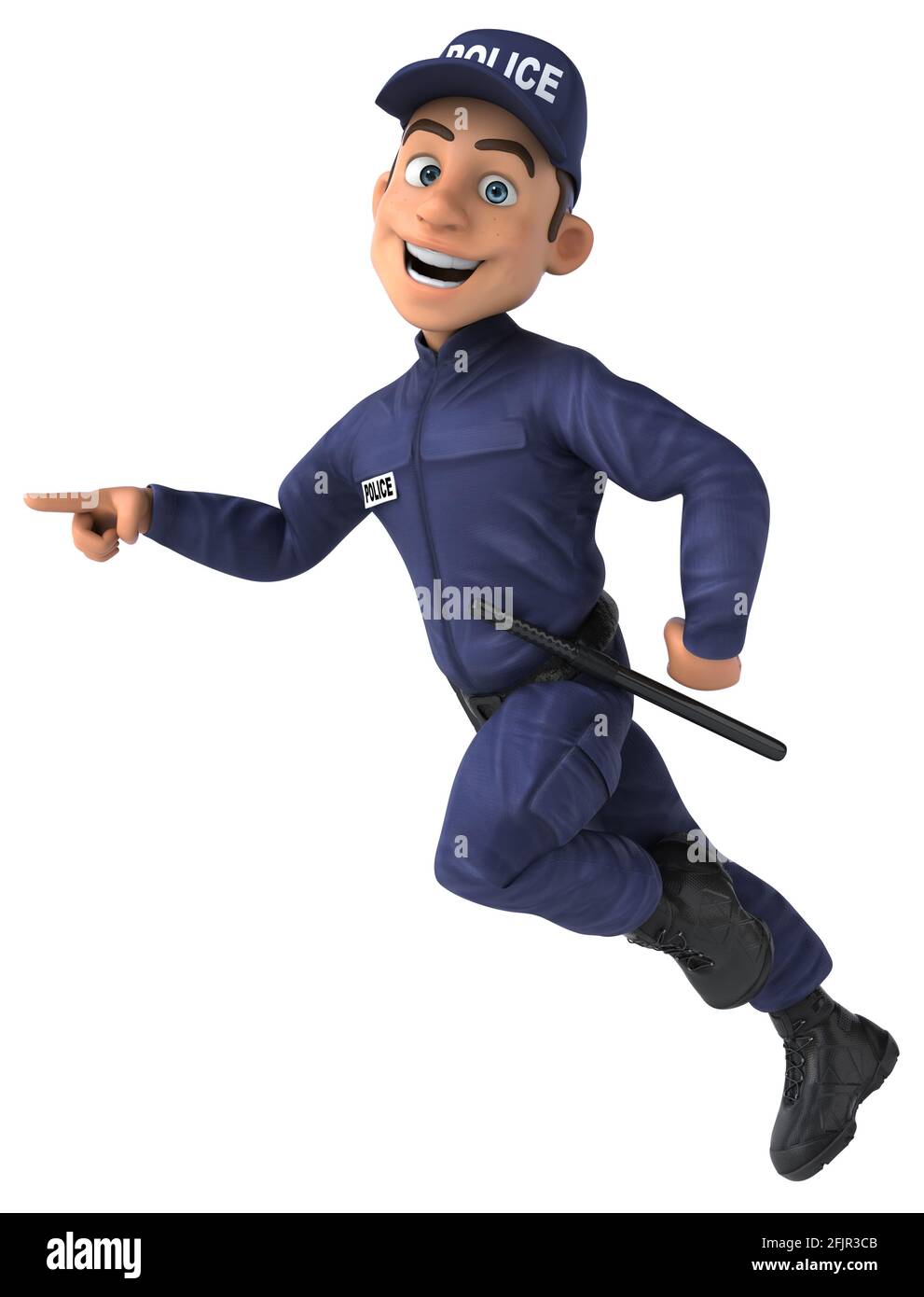 Fun 3D illustration of a cartoon Police Officer Stock Photo - Alamy