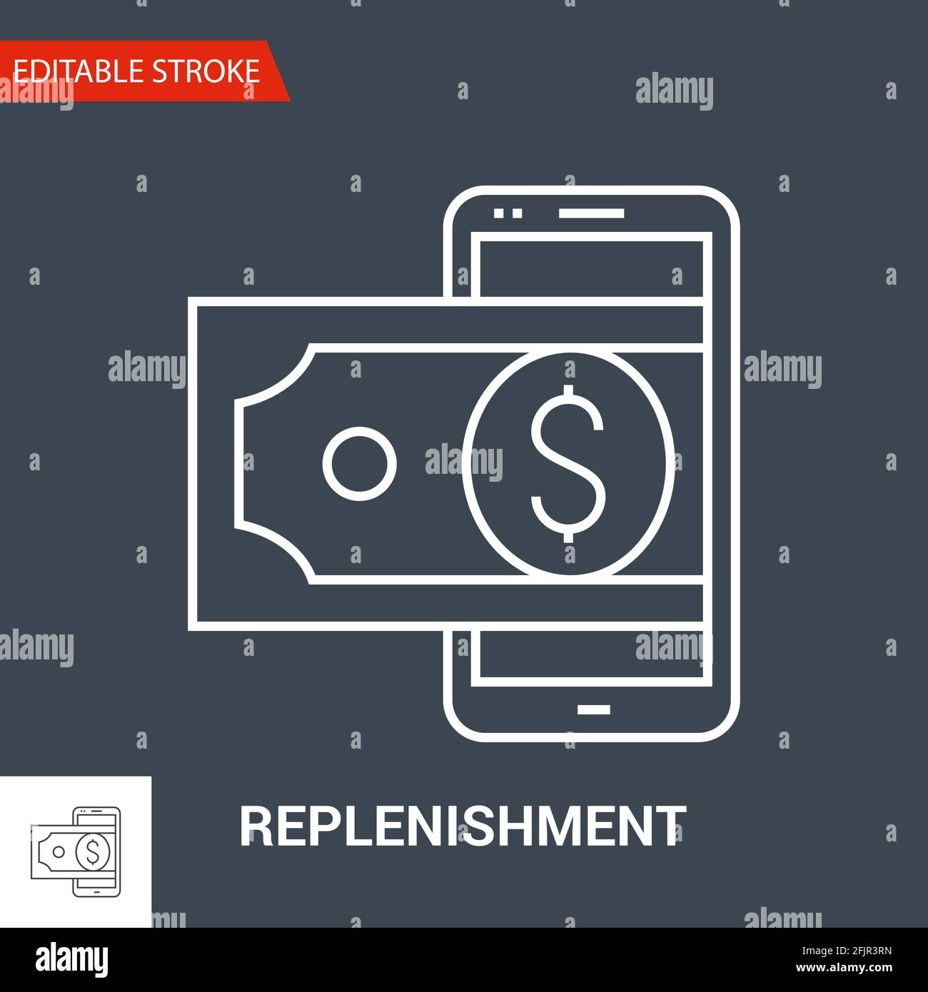 Replenishment Icon. Thin Line Vector Illustration Stock Vector Image ...