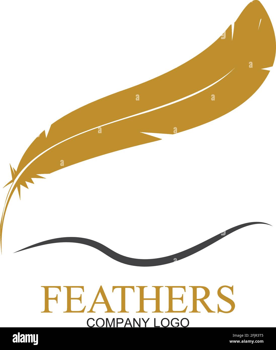 feather pen write sign logo template app icons Stock Vector Image & Art ...