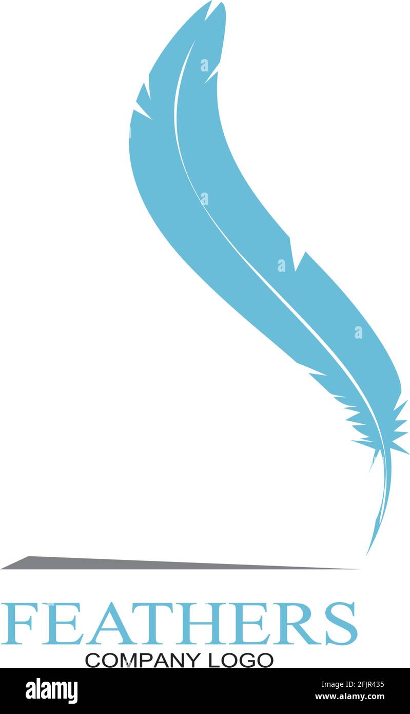 feather pen write sign logo template app icons Stock Vector Image & Art ...