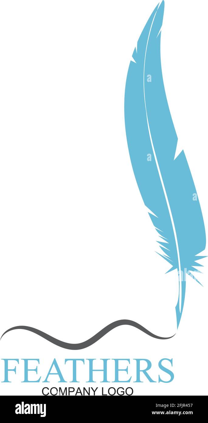 feather pen write sign logo template app icons Stock Vector Image & Art ...