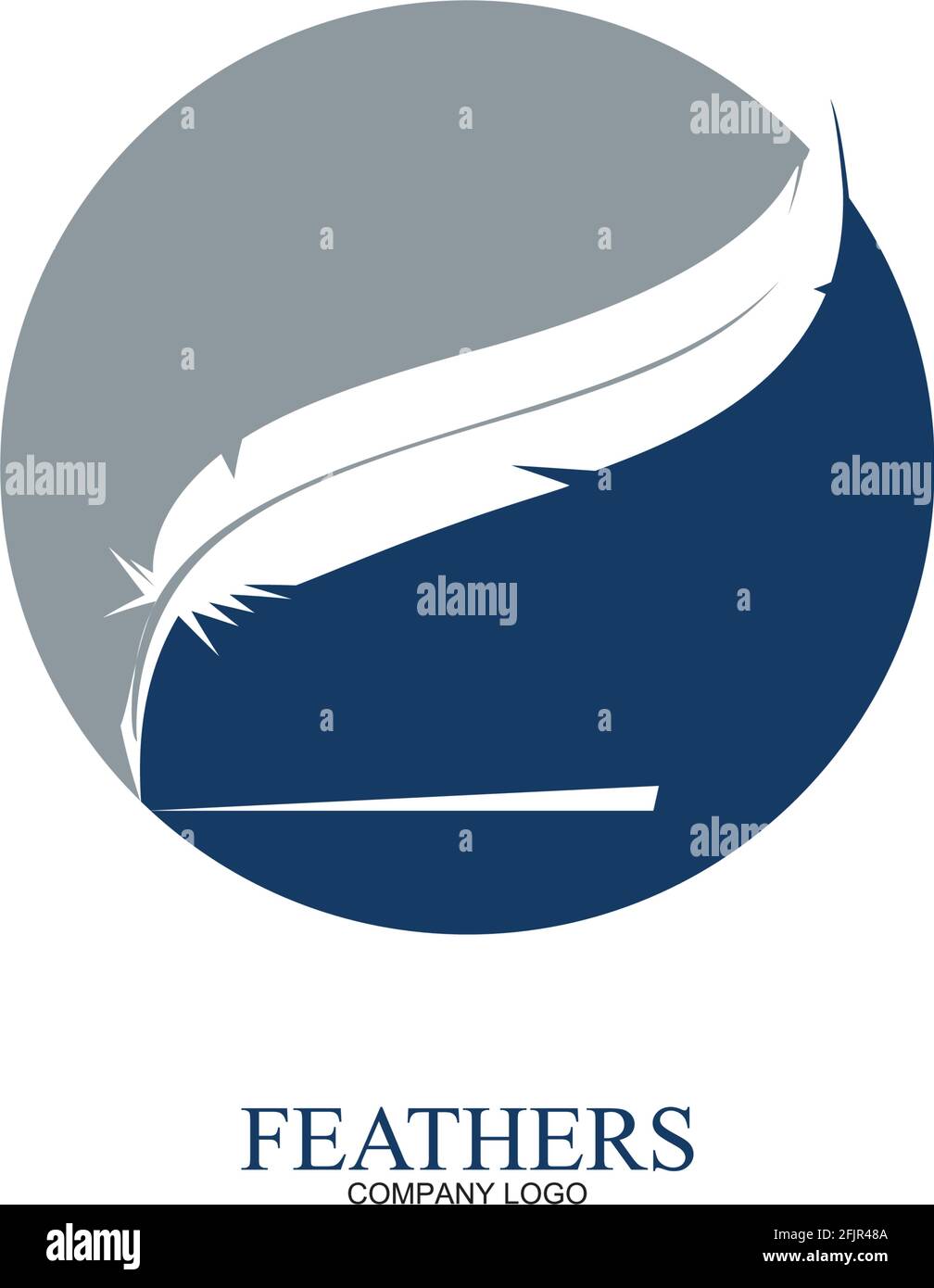 feather pen write sign logo template app icons Stock Vector Image & Art ...