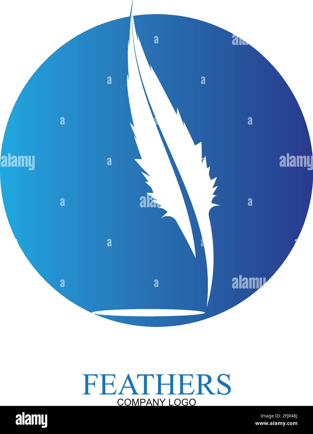 feather pen write sign logo template app icons Stock Vector Image & Art ...