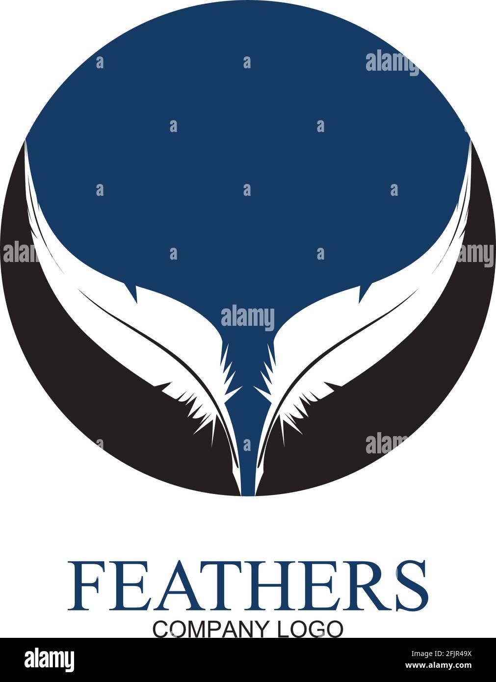 feather pen write sign logo template app icons Stock Vector Image & Art ...