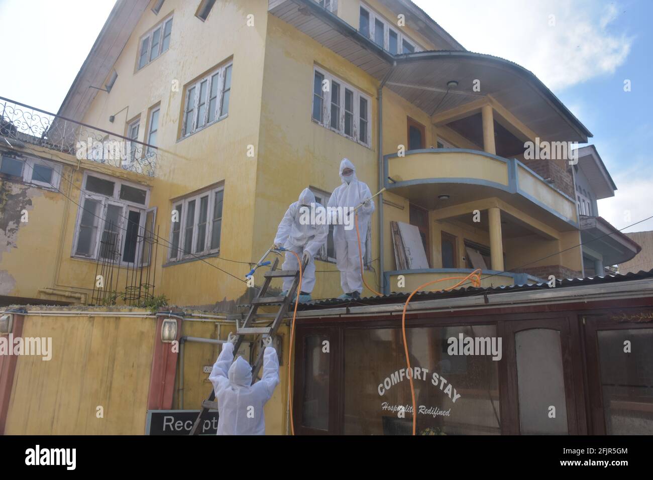 Srinagar, Jammu and kashmir India 07 August 2020. Kit wearing frontline ...