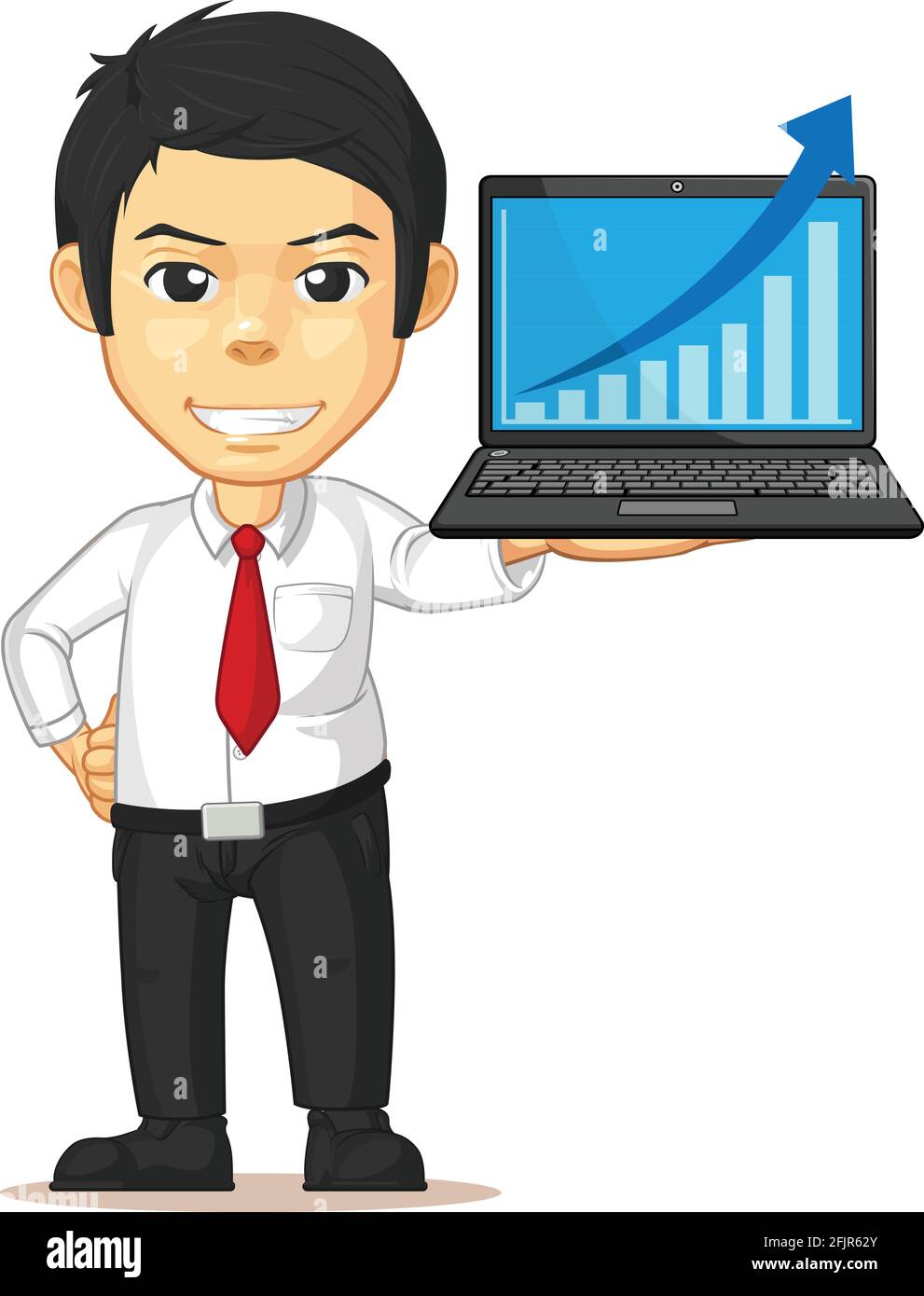 Cartoon business chart showing sales hi-res stock photography and ...