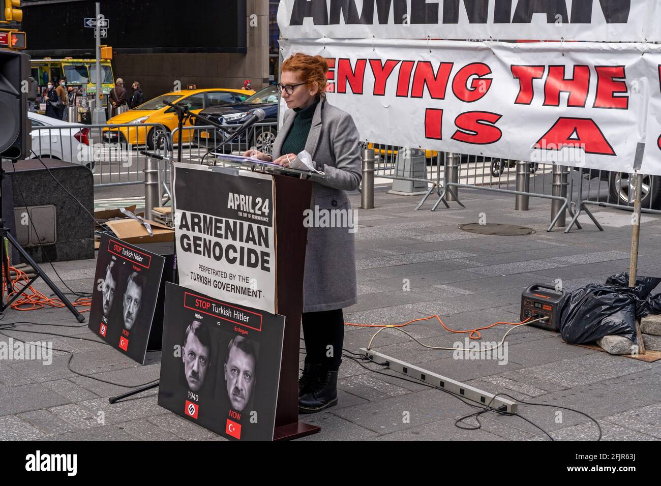 Taleen Babayan reads statements from local politicians as Armenians ...