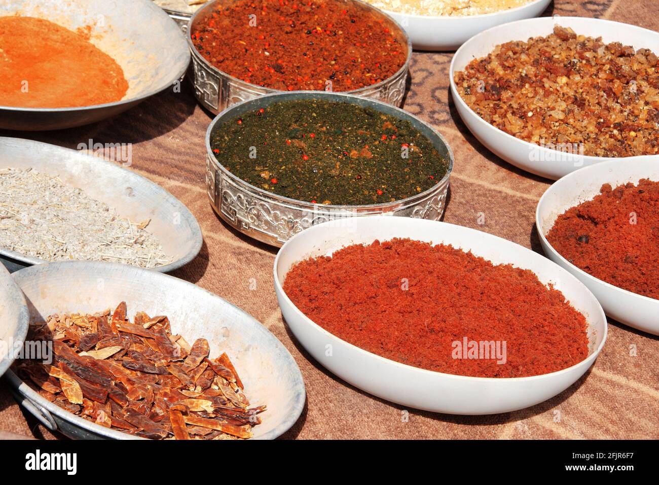 Colorful spices on traditional arabian hi-res stock photography and ...