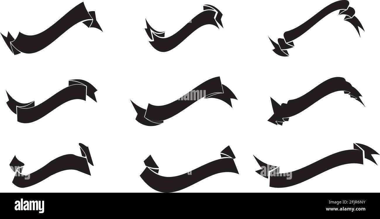 ribbon logo symbol and icon template Stock Vector Image & Art - Alamy