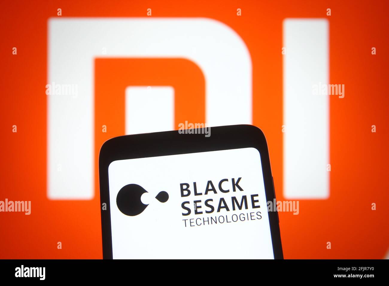 In this photo illustration, the Black Sesame Technologies logo is seen ...