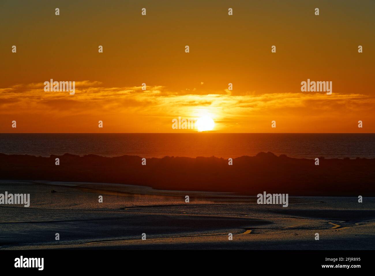 Sunset at Charleston, West Coast region, New Zealand Stock Photo - Alamy