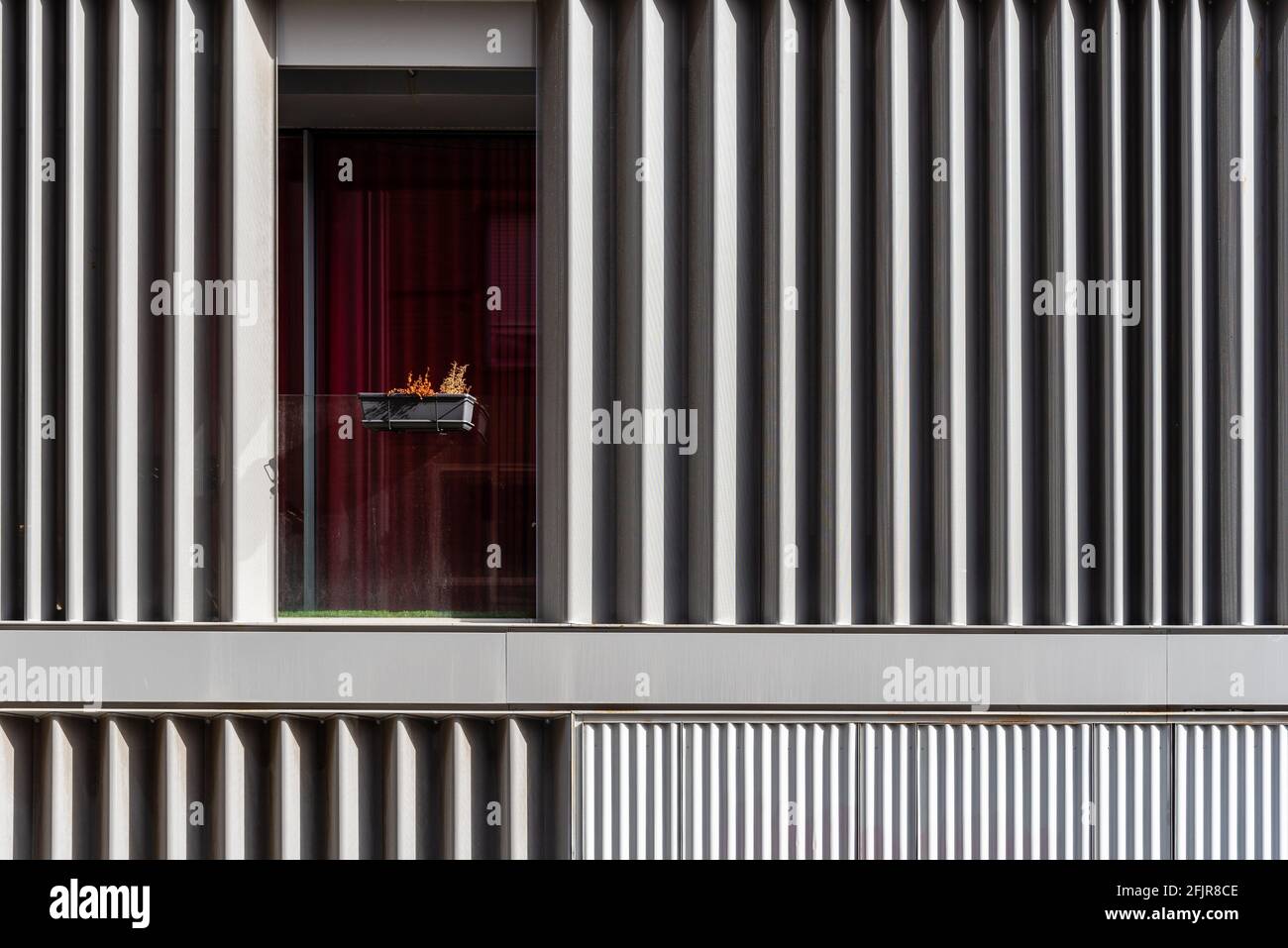 Steel facade. Architecture details. Facade Metal Geometric Structure ...