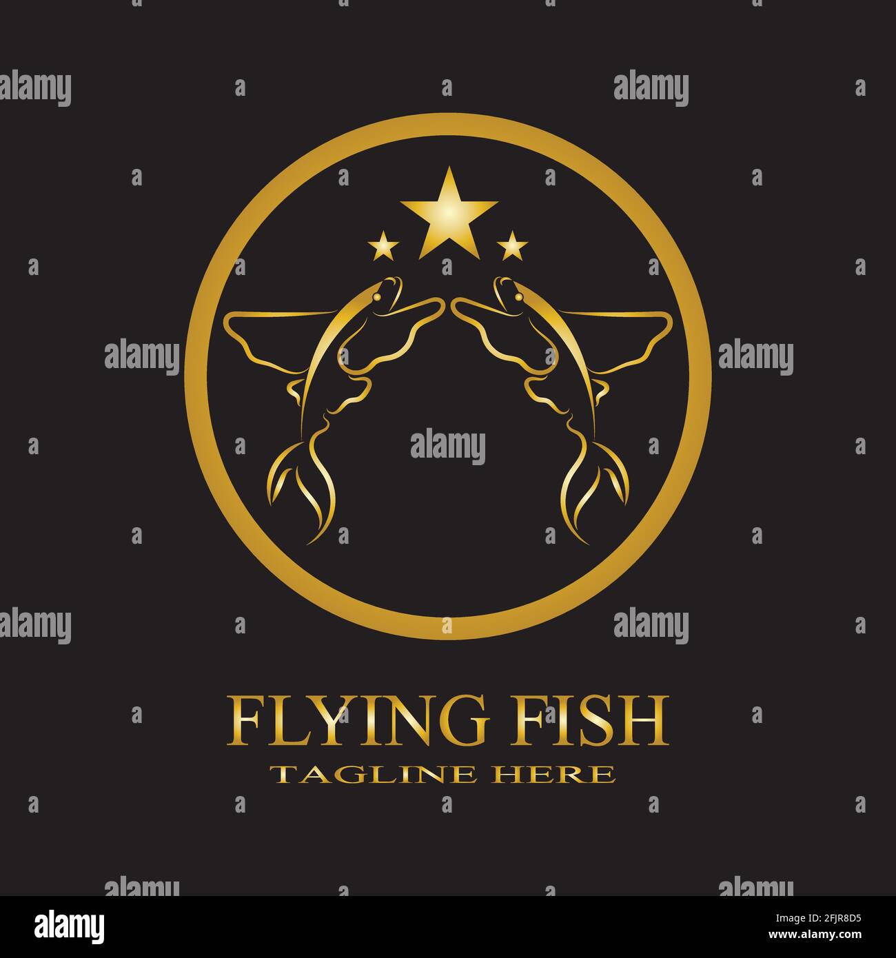 Flying fish cafe Stock Vector Images - Alamy