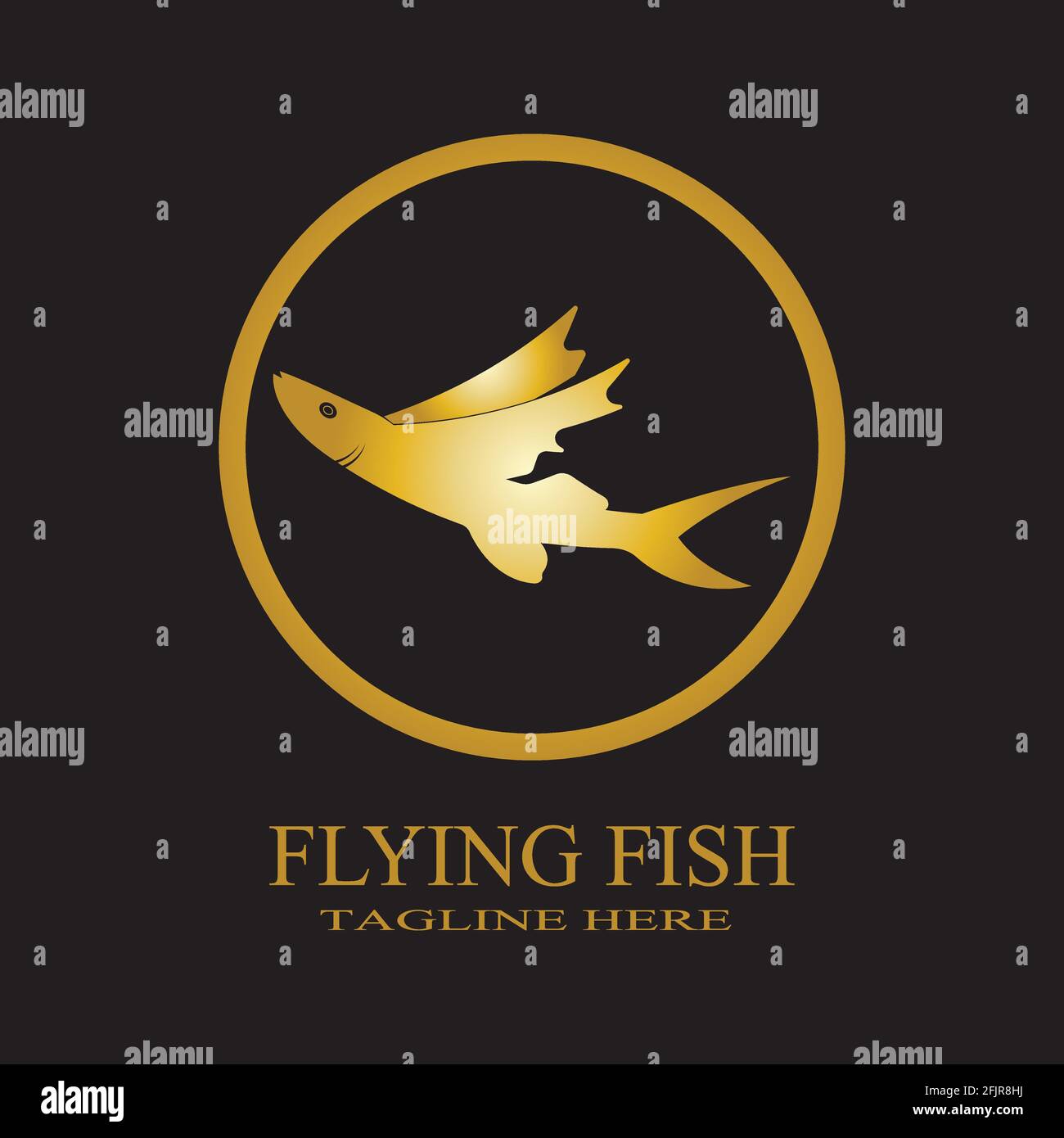 Flying fish cafe Stock Vector Images - Alamy
