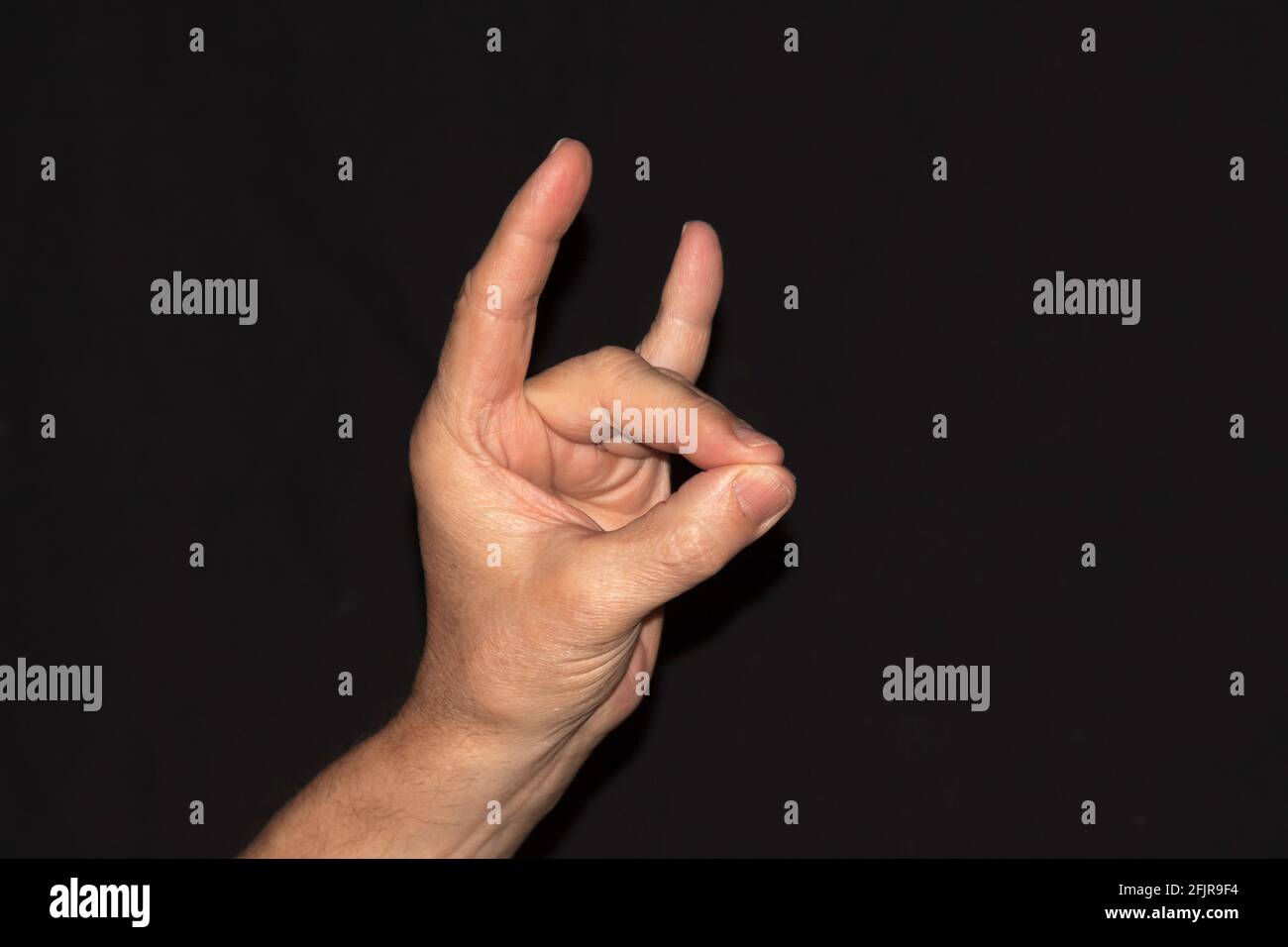 Muslim hand sign Stock Photo - Alamy