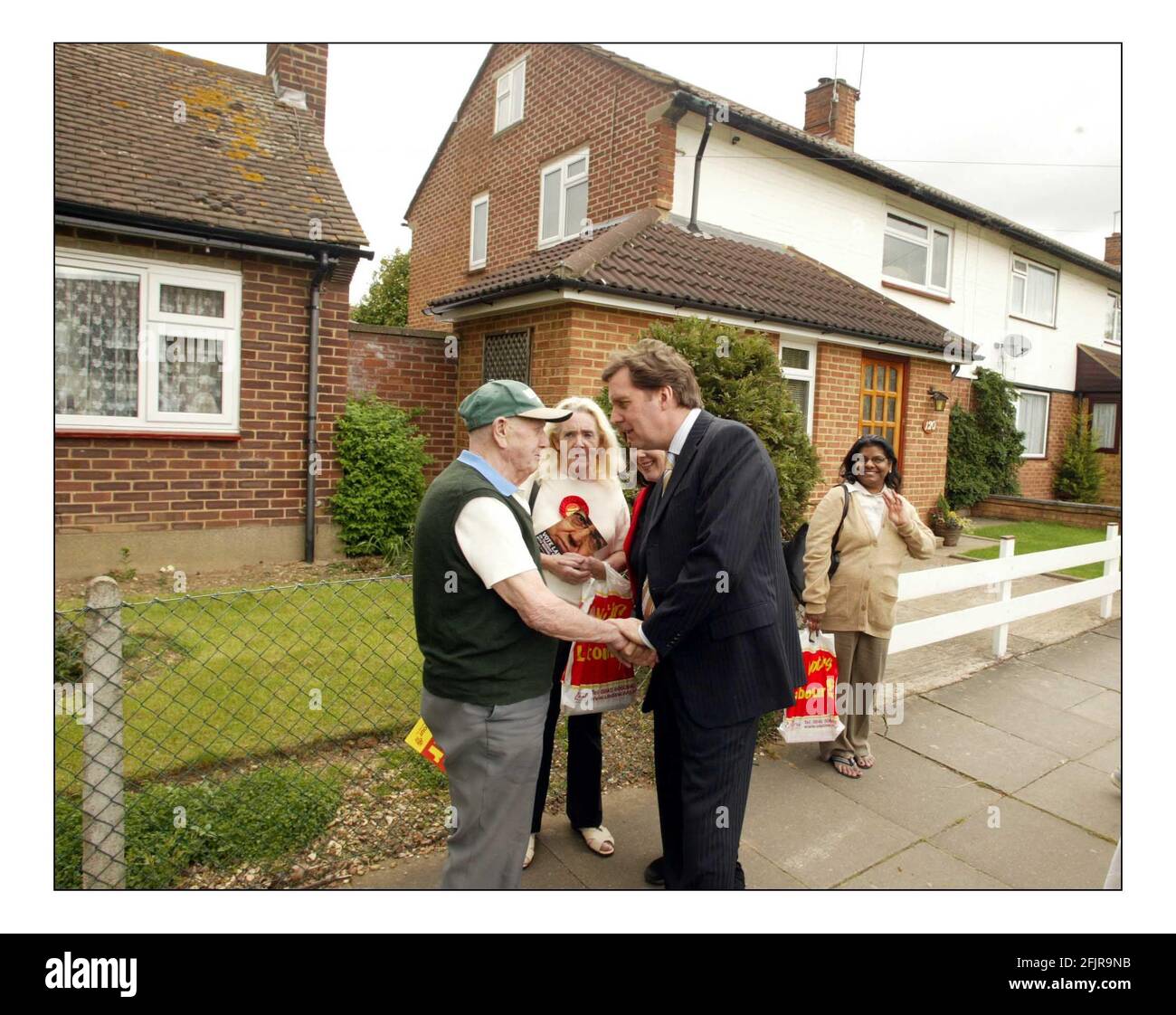 Alan Milburn Knocking on doors in Watford with Clair Ward (in Red ...