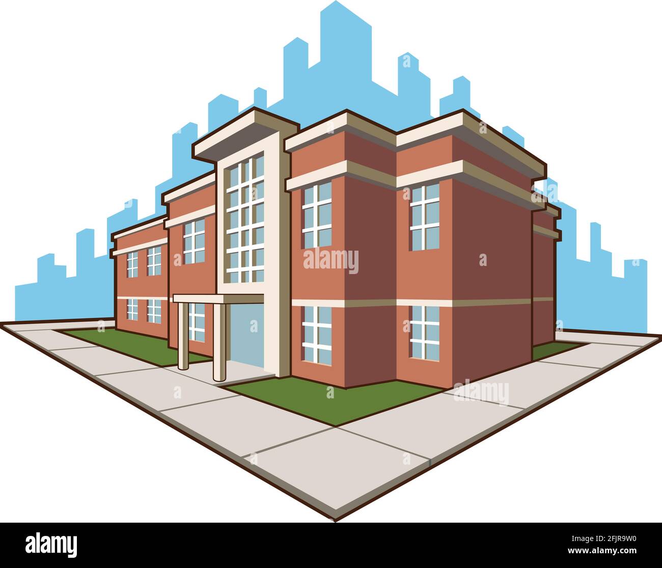 College Building Cartoon