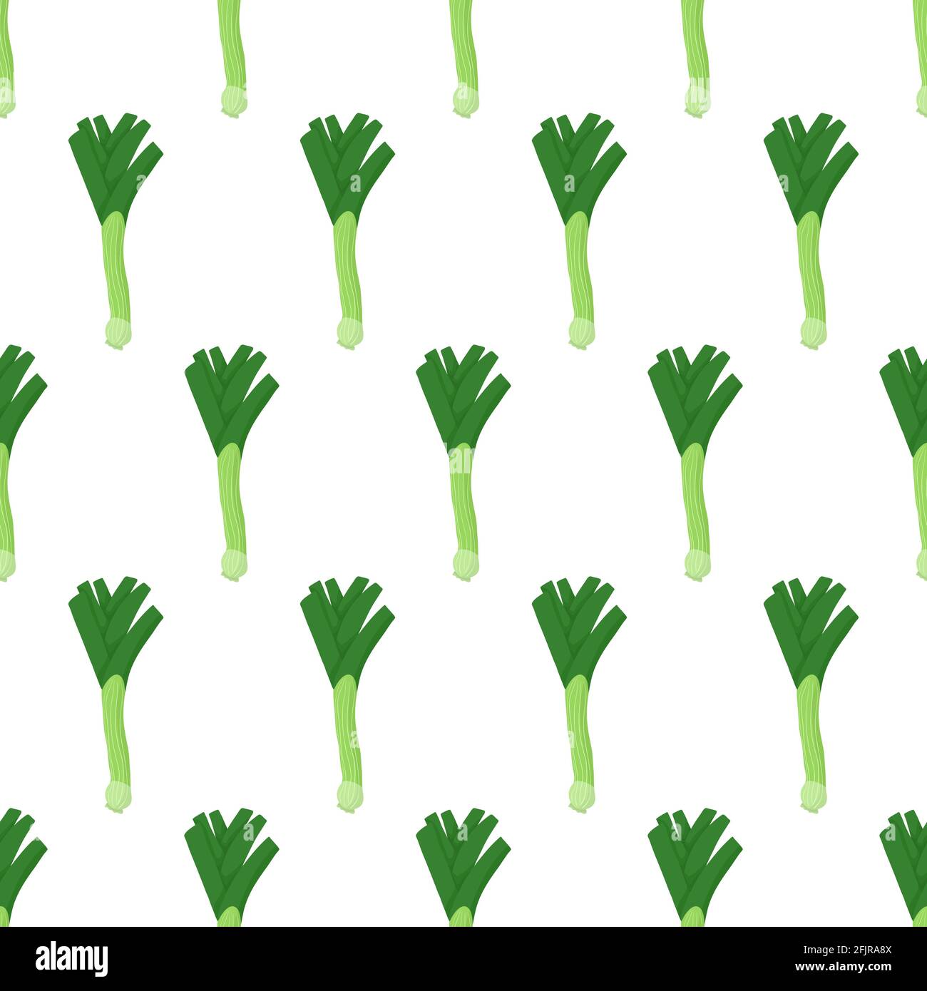 Hand drawn seamless pattern with green leek for wallpaper design ...