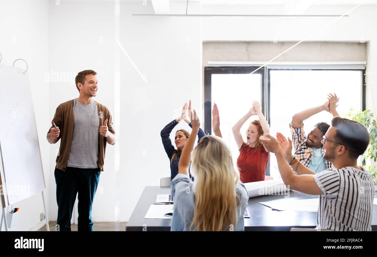Celebrating company success hi-res stock photography and images - Alamy