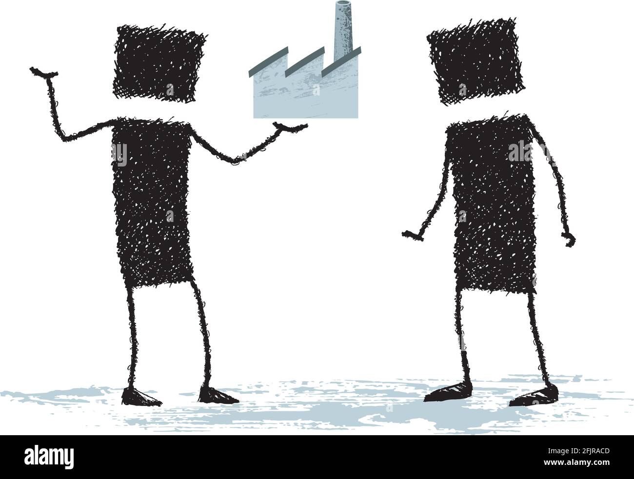 Stick figure illustration factory hi-res stock photography and images ...