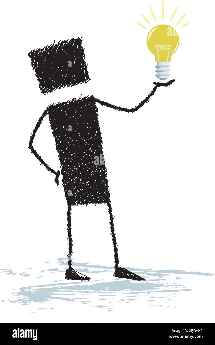 Stick Figure Light Bulb