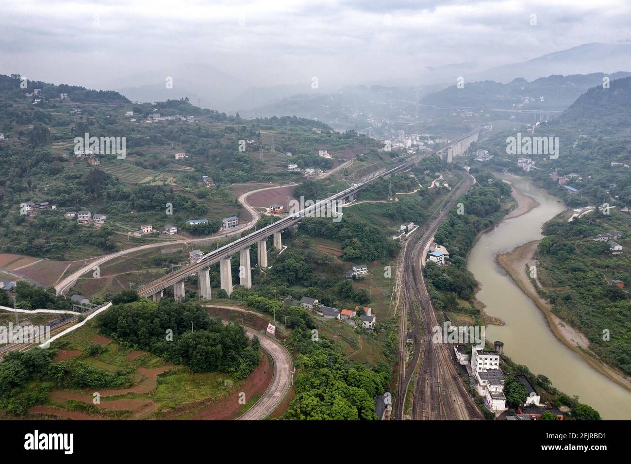 April 26, 2021, Chongqing, Chongqing, China: Ganshui Town, Qijiang ...