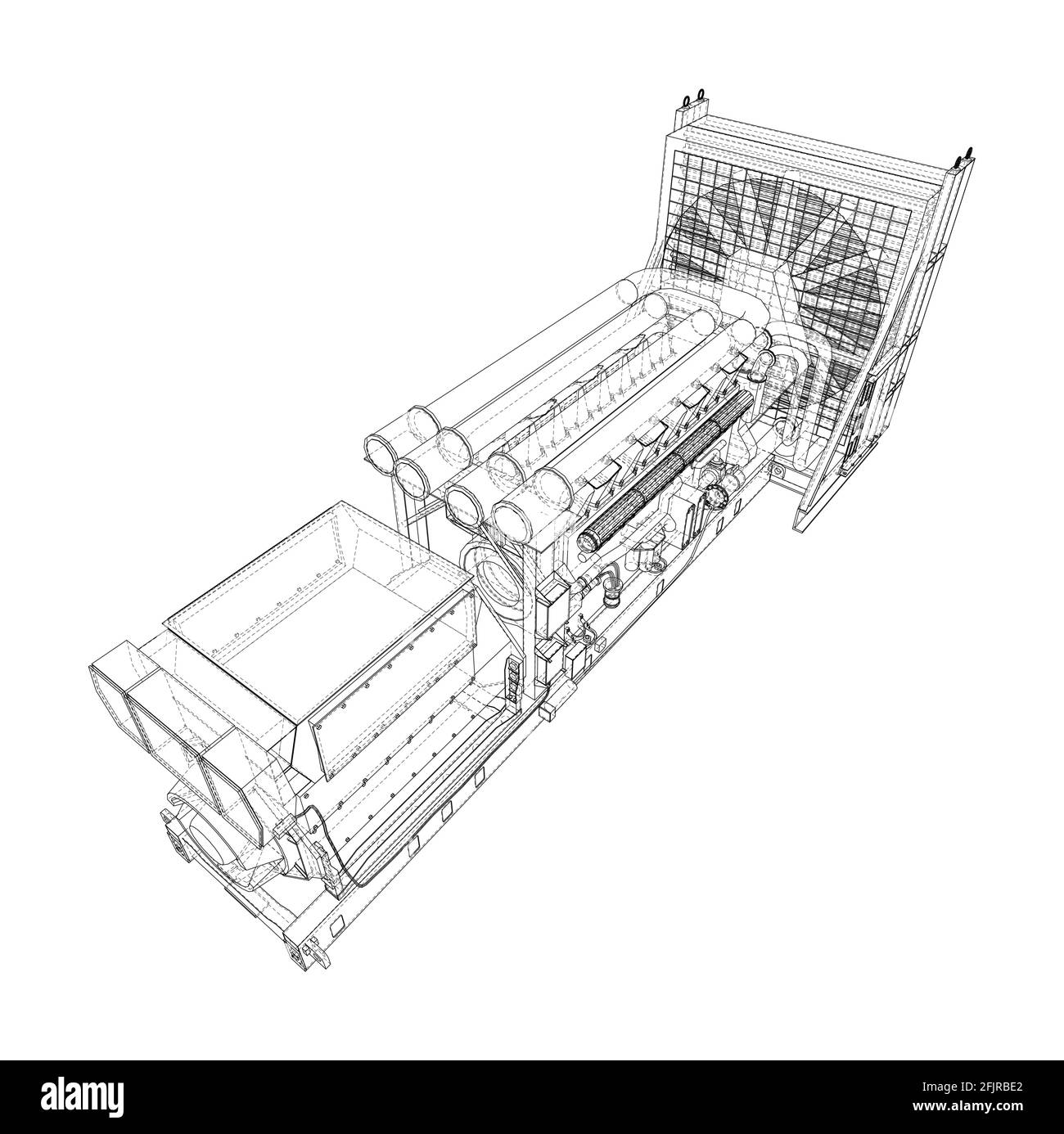 Large industrial diesel generator. Vector Stock Vector Image & Art - Alamy