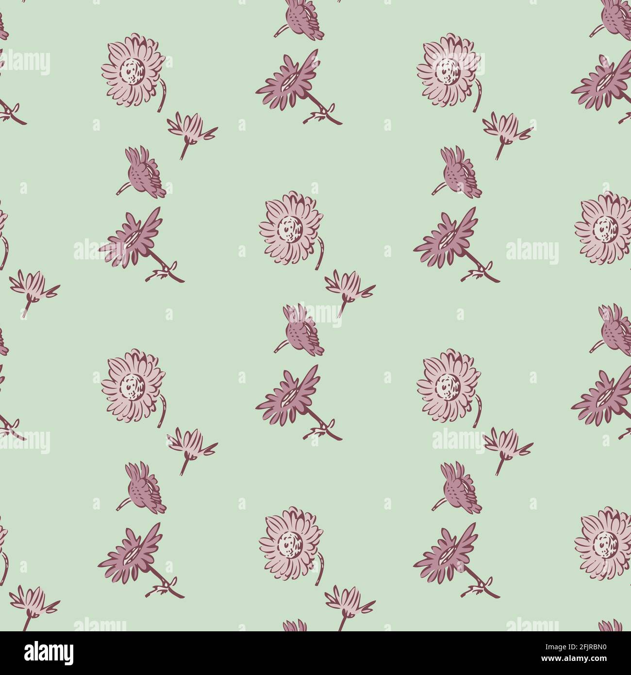 Drawing bloom Chrysanthemum flowers. Floral seamless pattern print ...