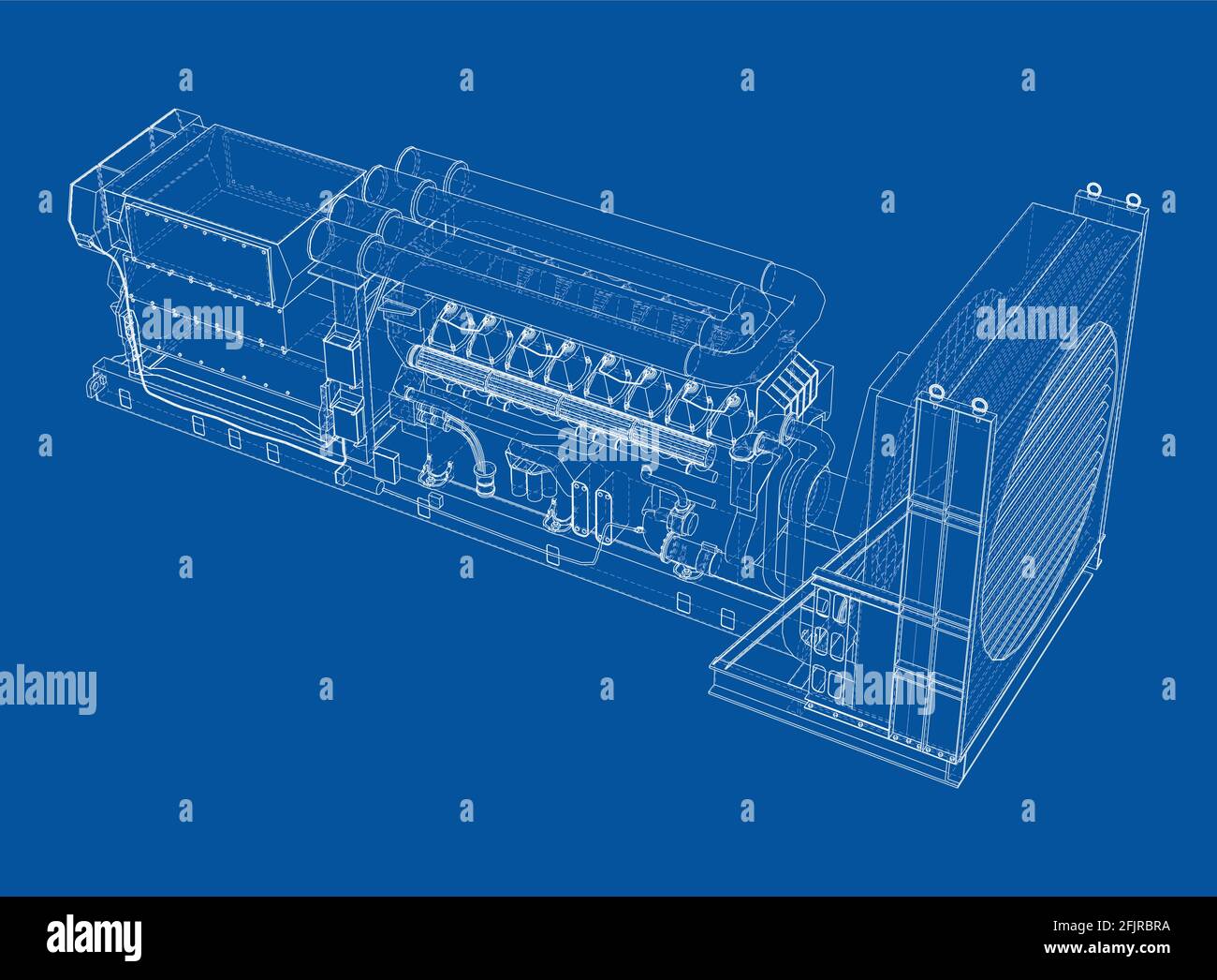 Large industrial diesel generator. Vector Stock Vector Image & Art - Alamy