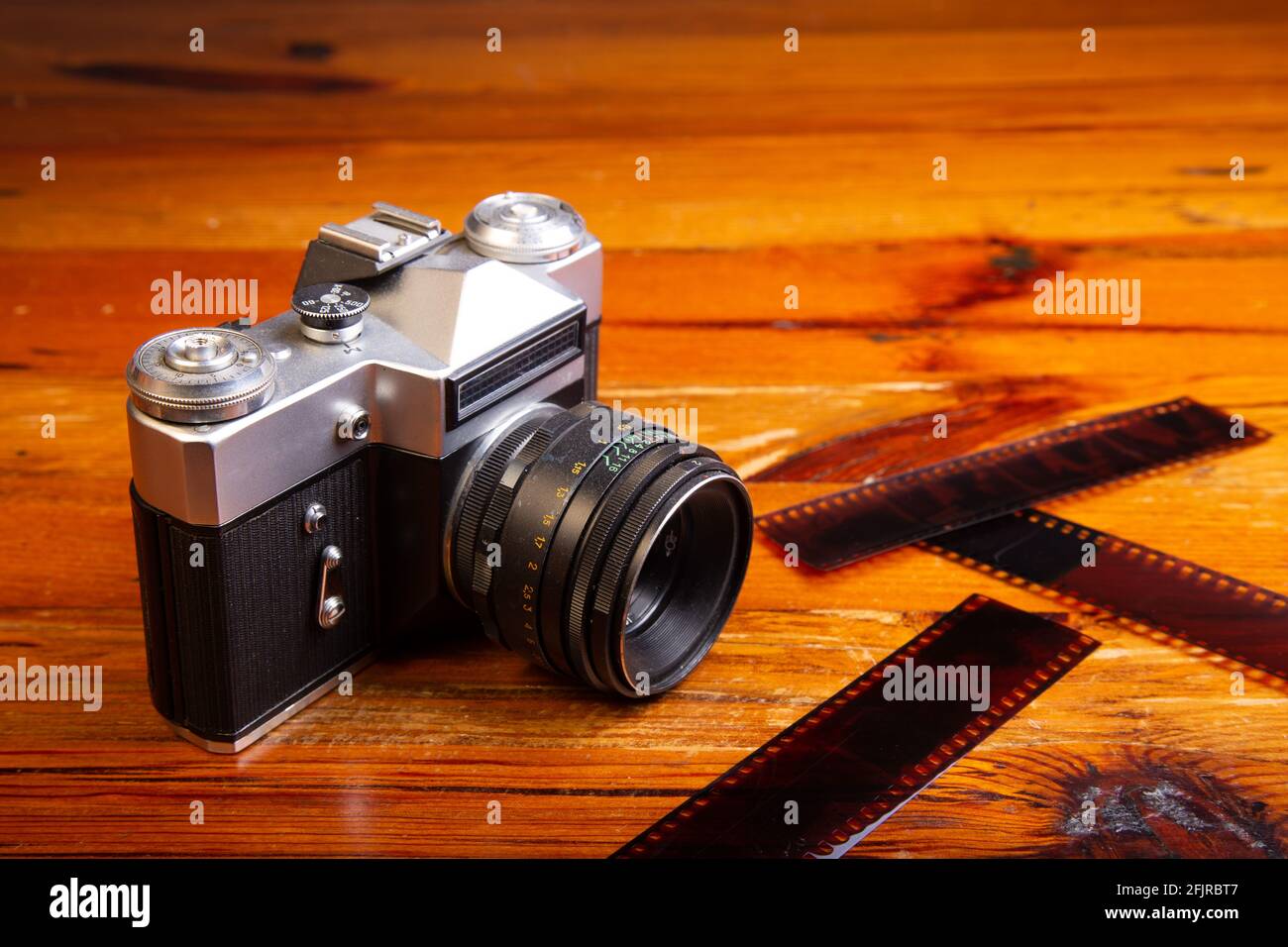 camera and negative strips Stock Photo - Alamy