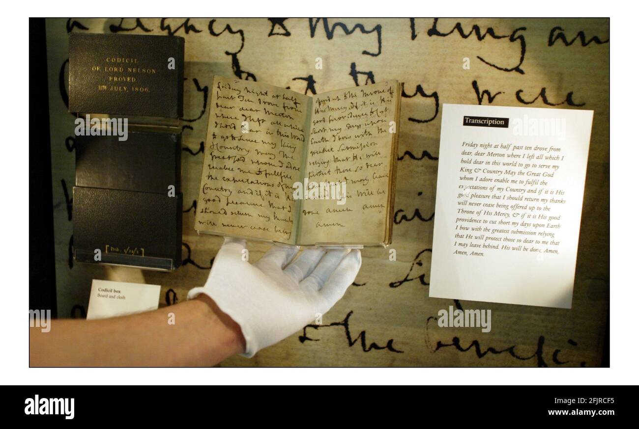 Prof Andrew Lambert with a codicil belonging to Nelson, part of the ...